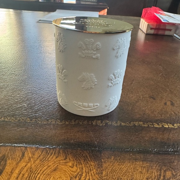 Creed | Accents | Creed Embossed Candle With Gold Lid | Poshmark